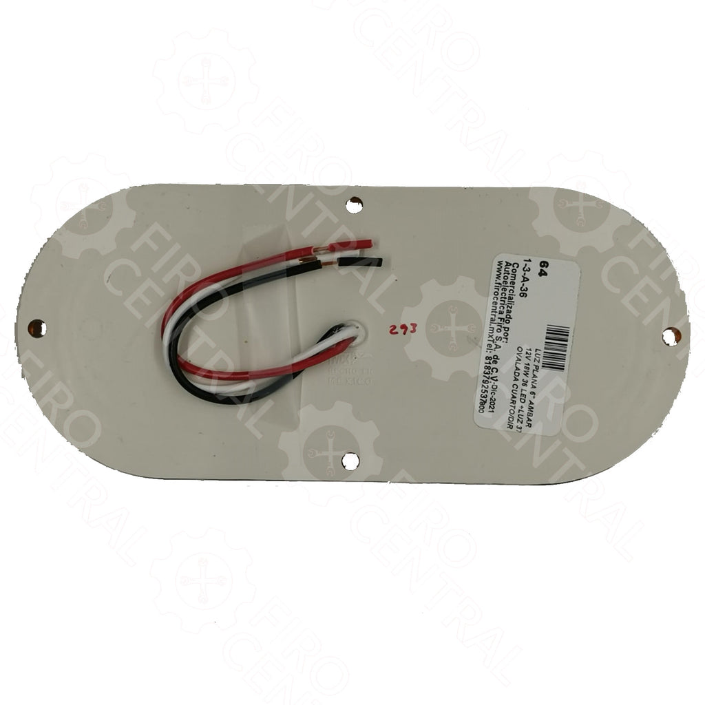 PLAFÓN PLANO / LUZ PLANA 6'' ÁMBAR MULTIVOLTTAJE 12V-24V 18W 36 LED ...