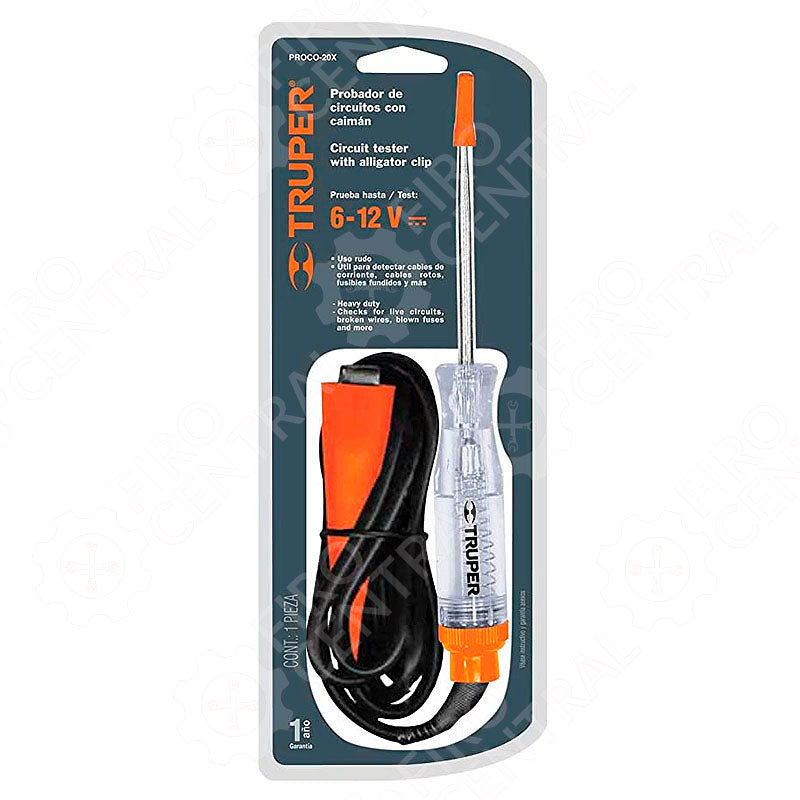 PROBADOR DE VOLTAJE 6-24V POLARIDAD TRUPER – Firo Central